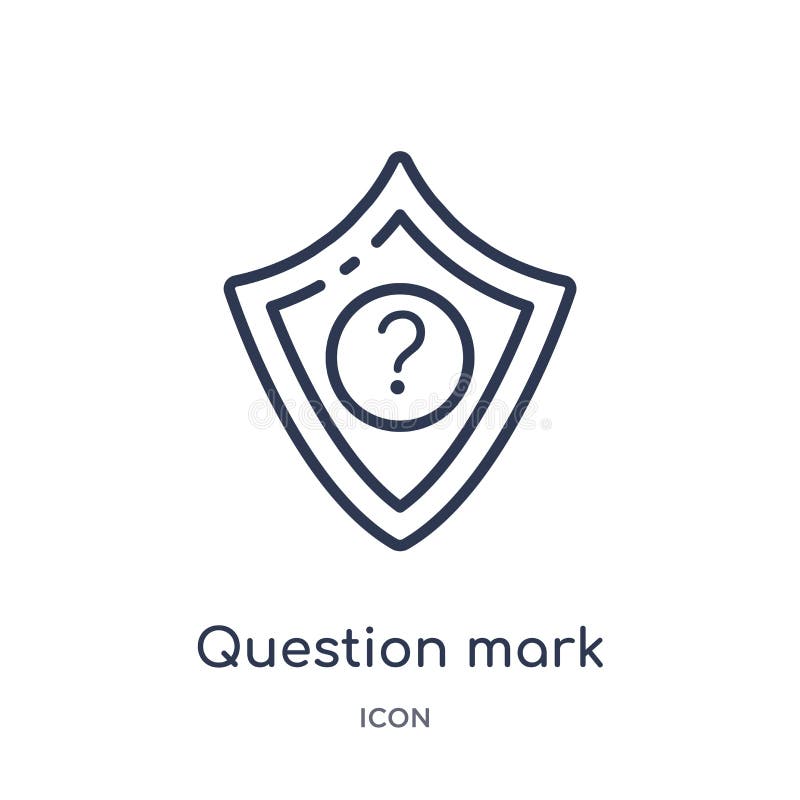 Question Mark In A Shield Icon From Security Outline Collection. Thin ...