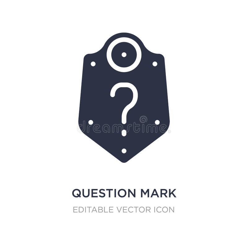 Question Mark in a Shield Icon on White Background. Simple Element ...