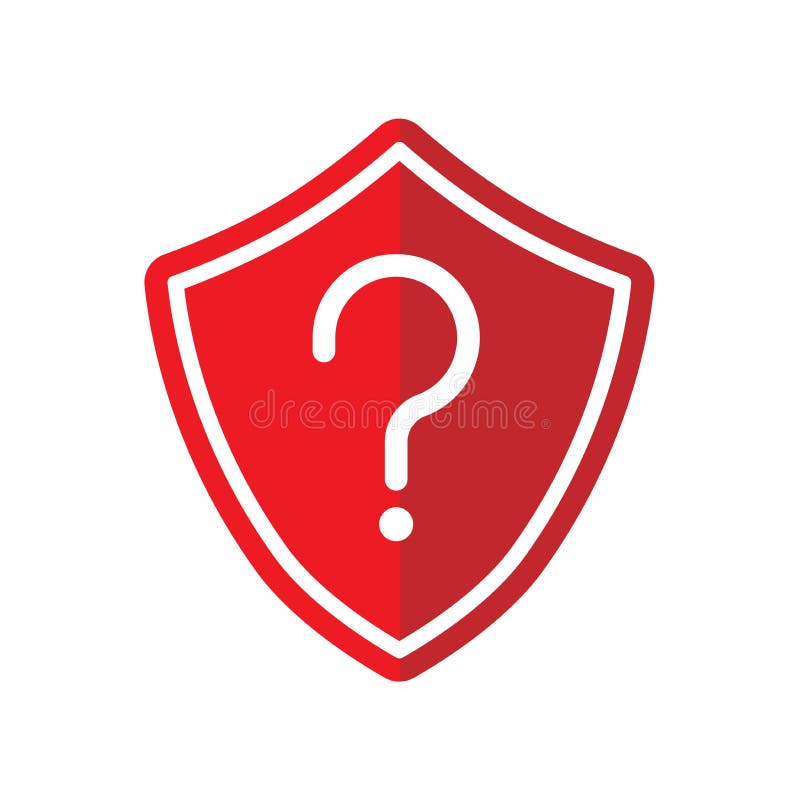 Question Mark with Shield-Vector Iconic Illustrator Stock Vector ...