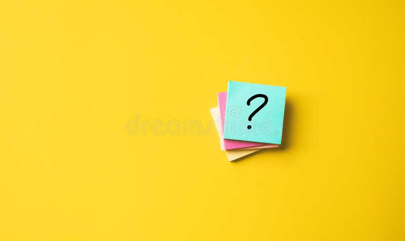 Question Mark Sign and Answer Concepts on Notepaper Stock Image - Image ...