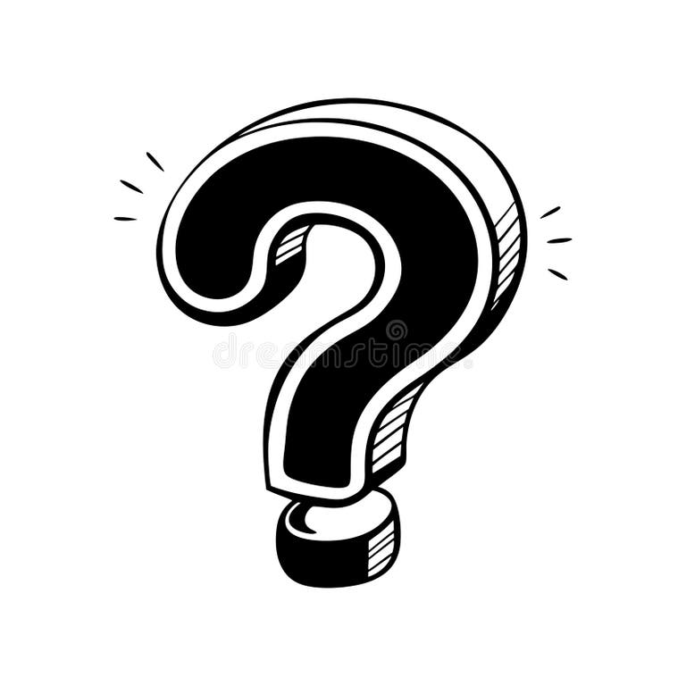 Question Mark Sign Brush Stroke Trash Style Typography Stock Vector ...