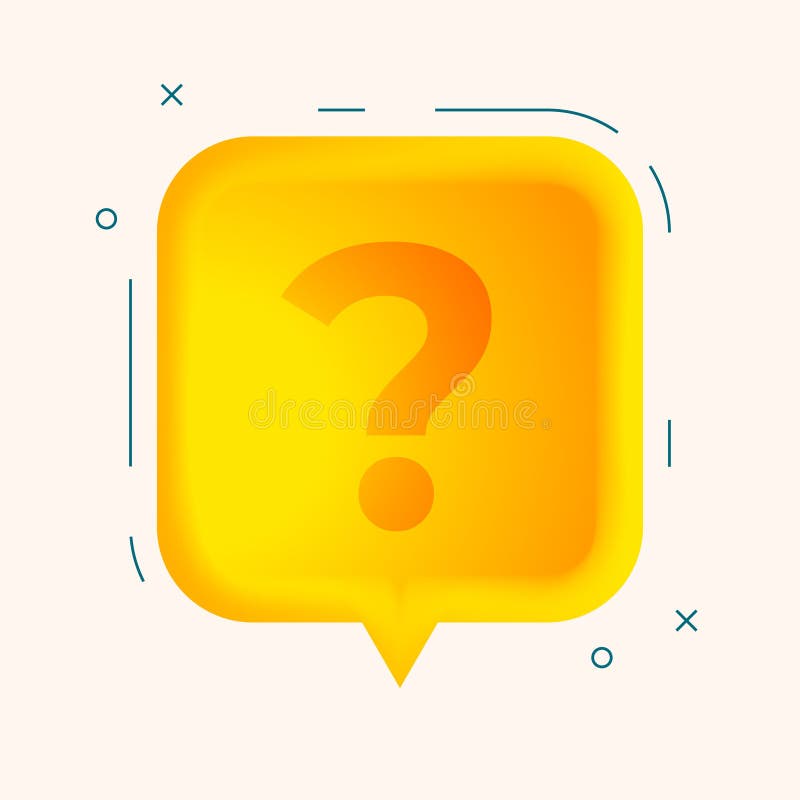 Question Mark Sign on Chat Bubble for Speech and Discussion Stock ...