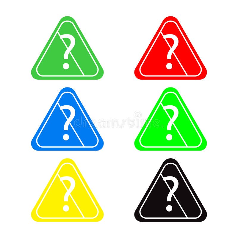 Question Mark Sign. Hazard Warning Icon. Flat Design Style. Vector ...