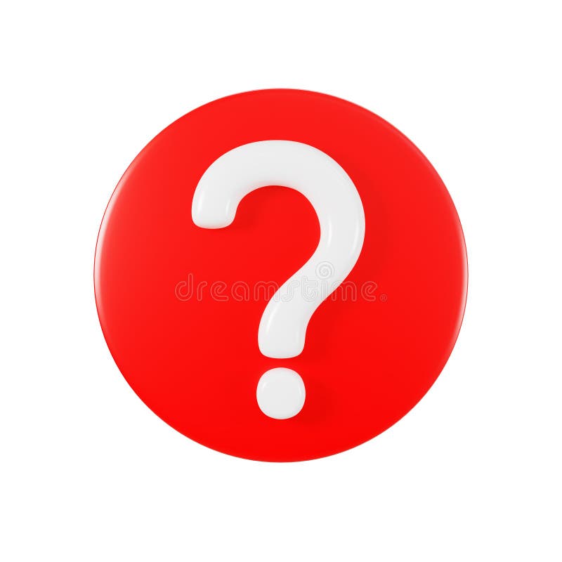 Question Mark Red Button Icon Sign Interrogation Stock Illustrations ...
