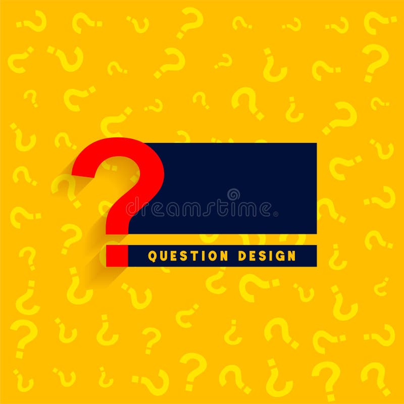 Question Mark Sign Pattern Yellow Background for Speech and Discussion ...