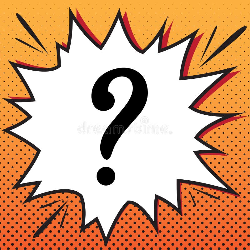 Question Mark Sign. Vector. Comics Style Icon on Pop-art Background ...