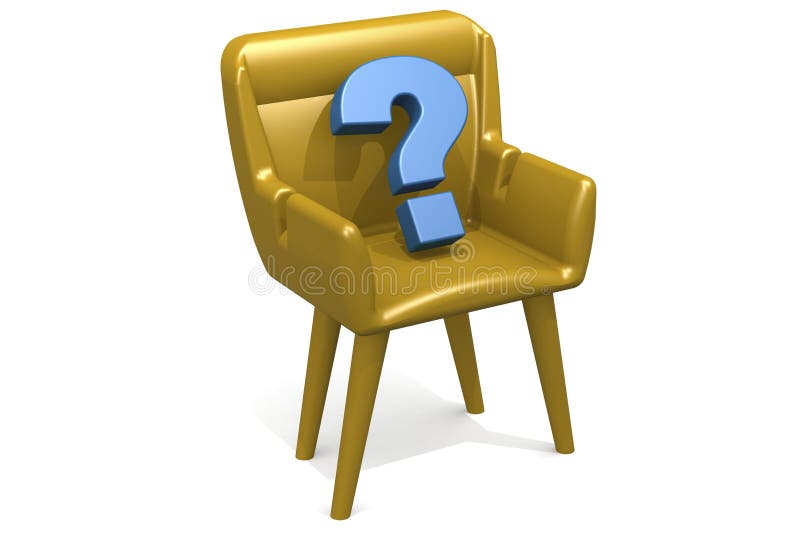 Question Mark Sign with Yellow Chair Stock Illustration - Illustration ...