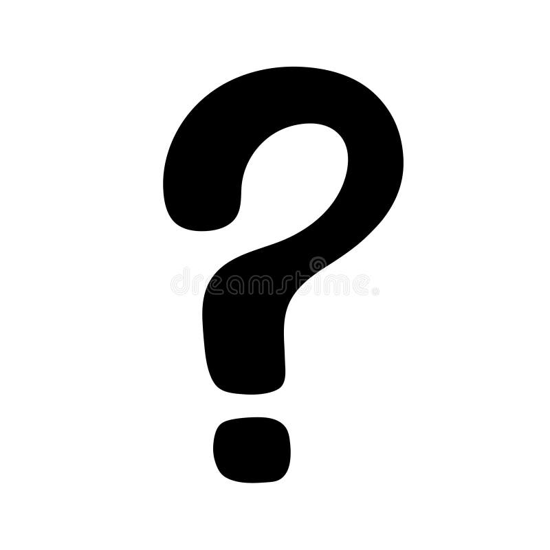 Question Mark Silhouette Hand Drawn in Simple Style, Vector ... Question Mark Silhouette Hand Drawn in Simple Style, Vector ...