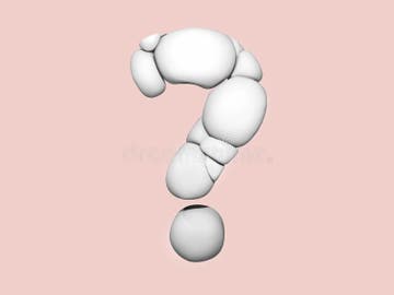 Question Mark Sing. Abstract Bubbles in a Shape of a Question Mark. 3D ...