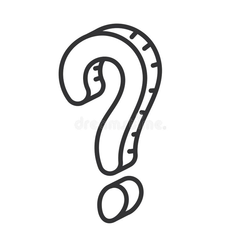 Question Mark Sketch Icon Hand Draw Vector Stock Vector - Illustration ...