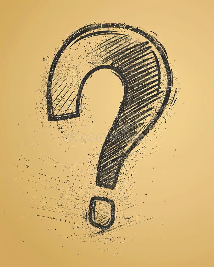 Question Mark Sketch-style Design. Ai Generative Stock Image - Image of ...