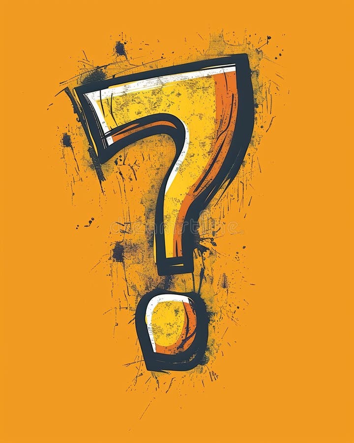 Question Mark Sketch-style Design. Ai Generative Stock Photo - Image of ...
