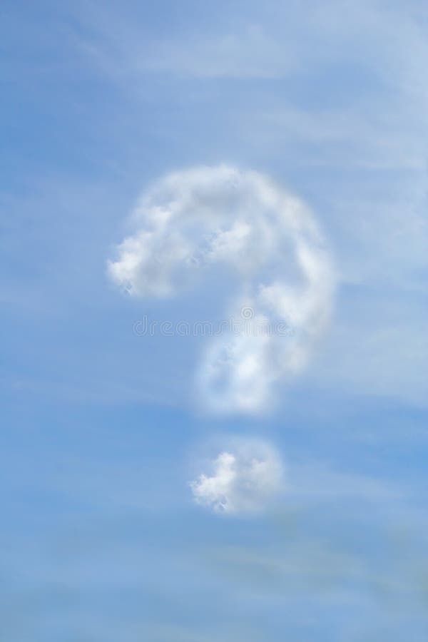 Question Mark in the sky stock photo. Image of design - 5643754