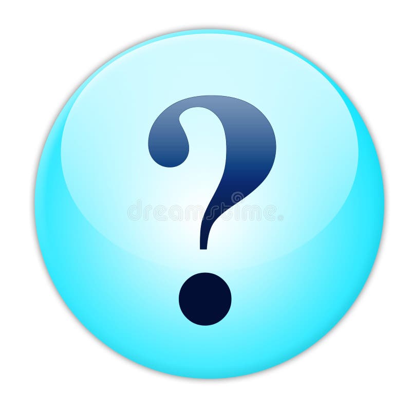 Question Mark Sky Blue Crystal Website Websiteround Button Stock Image ...
