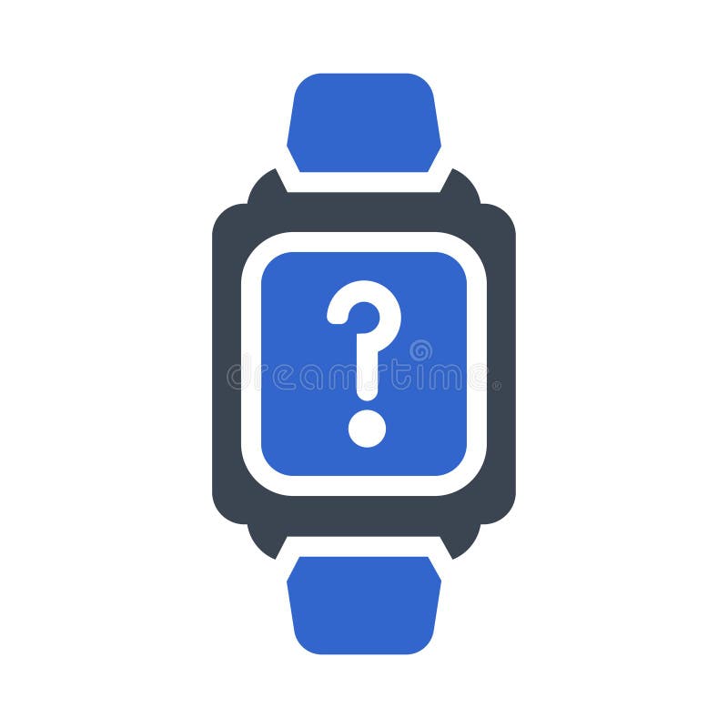 Question Mark, Smart Watch Icon Stock Vector - Illustration of ...