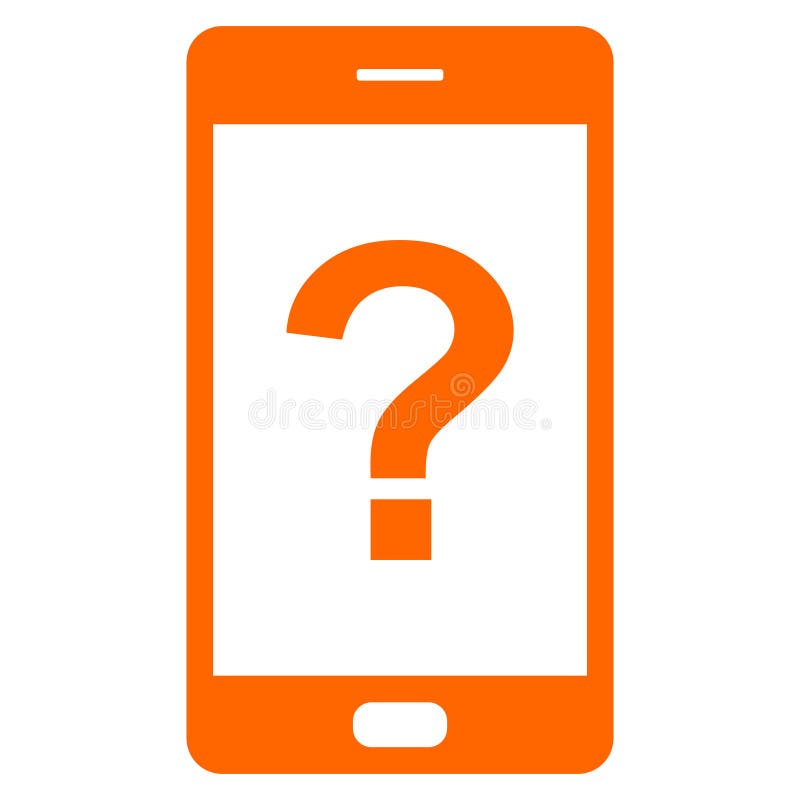 Question Mark and Smartphone As Vector Illustration Stock Vector ...