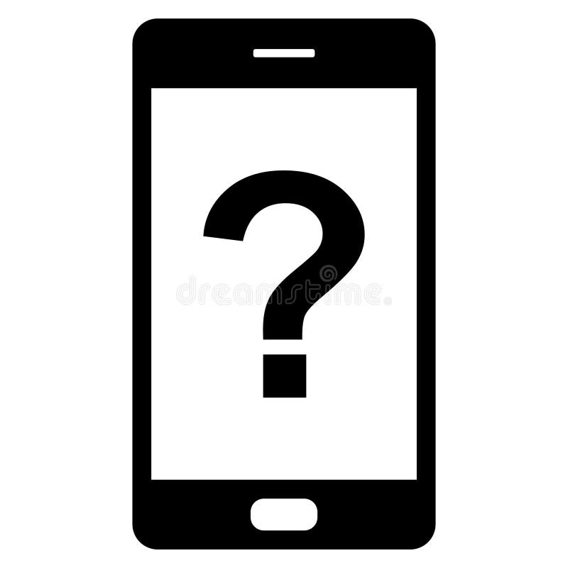 Question Mark and Smartphone As Vector Illustration Stock Vector ...