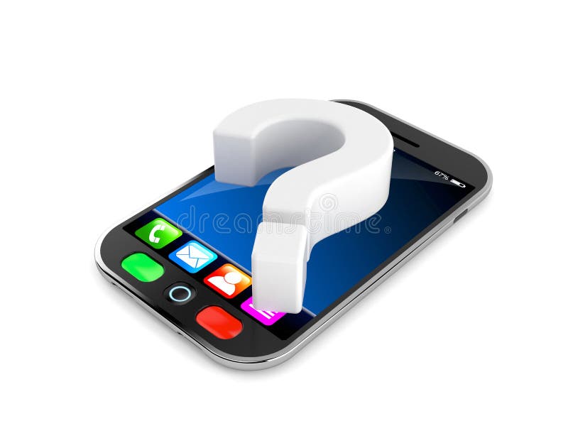 Cell Phone Question Mark Stock Illustrations – 257 Cell Phone Question ...