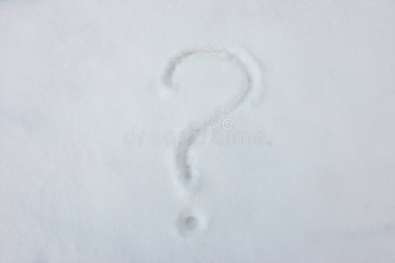 The Question Mark in the Snow Stock Image - Image of graphic ...