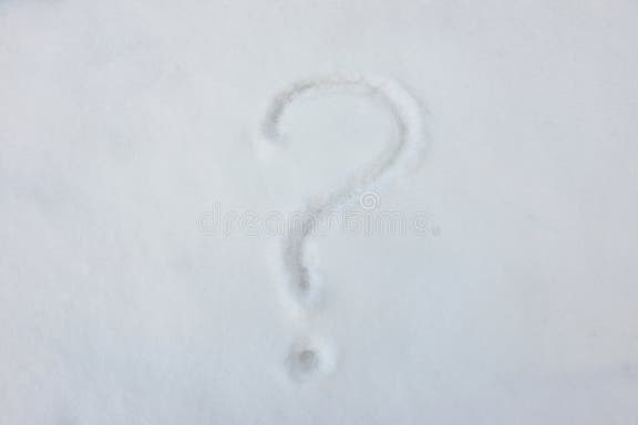 The Question Mark in the Snow Stock Image - Image of graphic ...