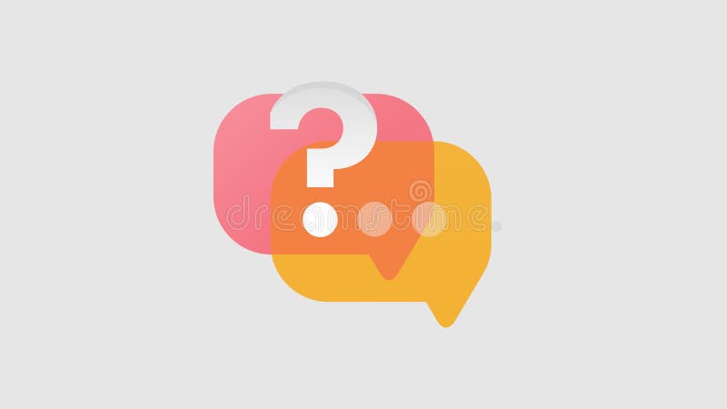 Question Mark in Speech Bubble Graphic Animation. Alpha Channel Stock ...