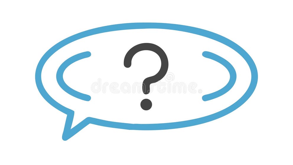 Question Mark Speech Bubble for Queries and Information, Vector Design ...