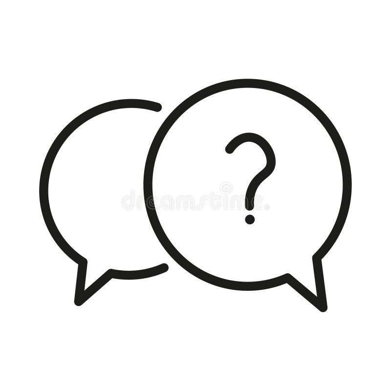 Question Mark in a Speech Bubble. Vector Illustration. Stock Image ...