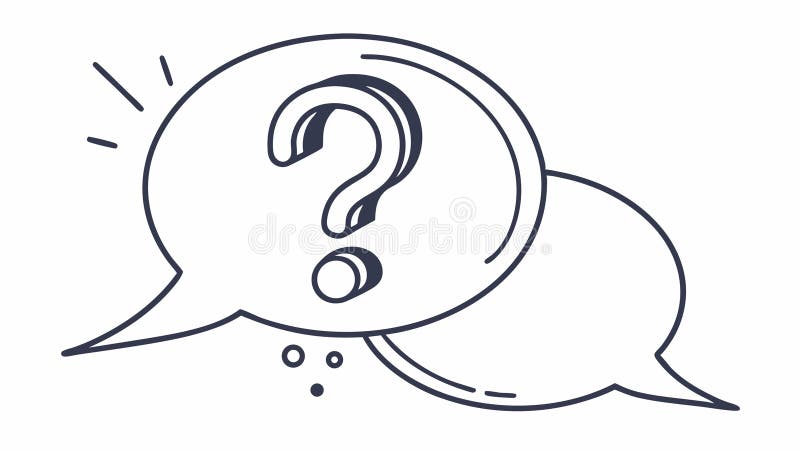 Question Mark in Speech Bubbles, FAQ and Query Vector Icon, Vector ...