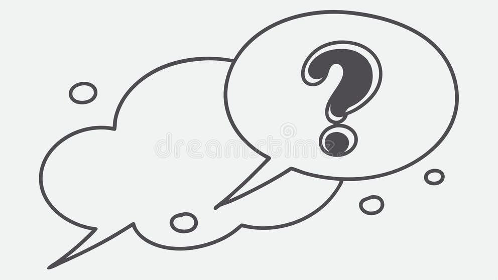 A Question Mark in Speech Bubbles for FAQ and Support Icons, Vector ...