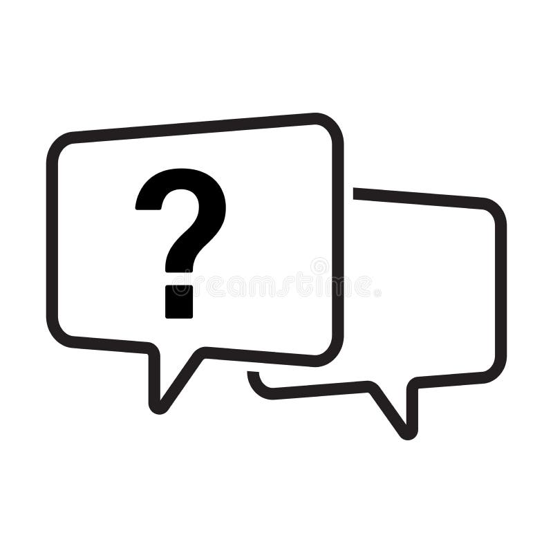 Question Mark Speech Bubbles Icon Vector for Graphic Design, Logo, Web ...