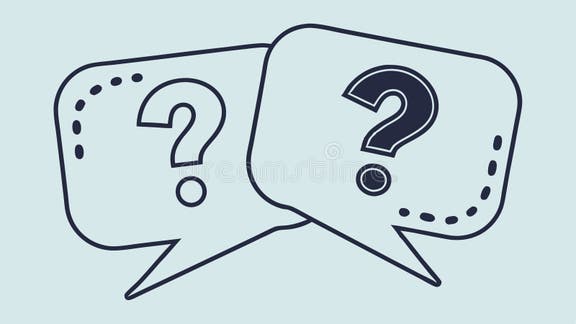 Question Mark Speech Bubbles Outline Vector Icon, Vector Design ...