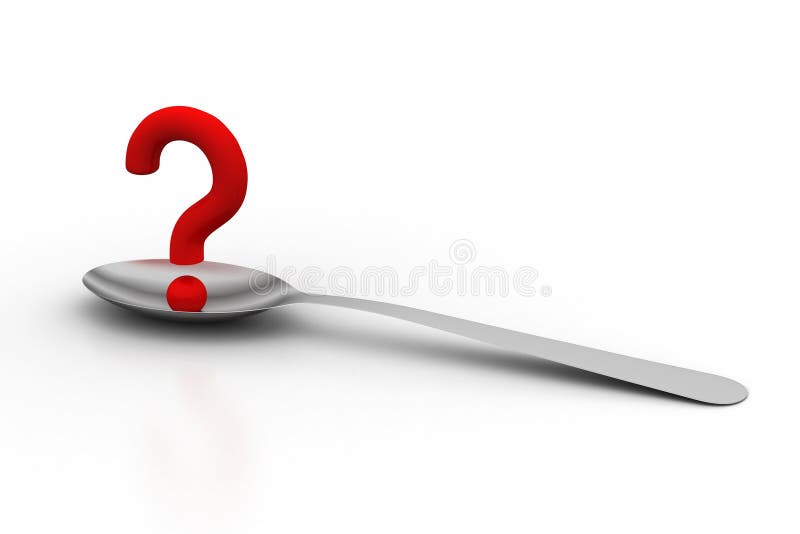 Steel Spoon with Dollar Sign Stock Illustration - Illustration of spoon ...