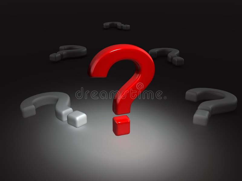 Question mark spot light stock illustration. Illustration of ...