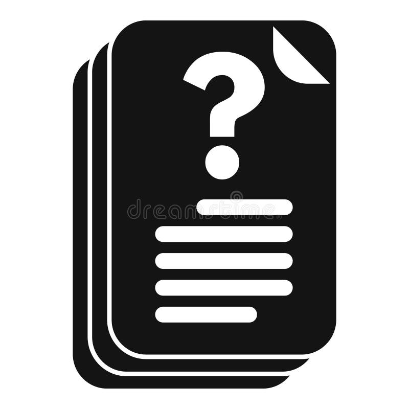 Question Mark on Stack of Documents Icon Representing Frequently Asked ...