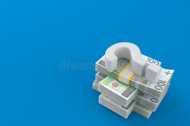 Question Mark on Stack of Money Stock Illustration - Illustration of ...