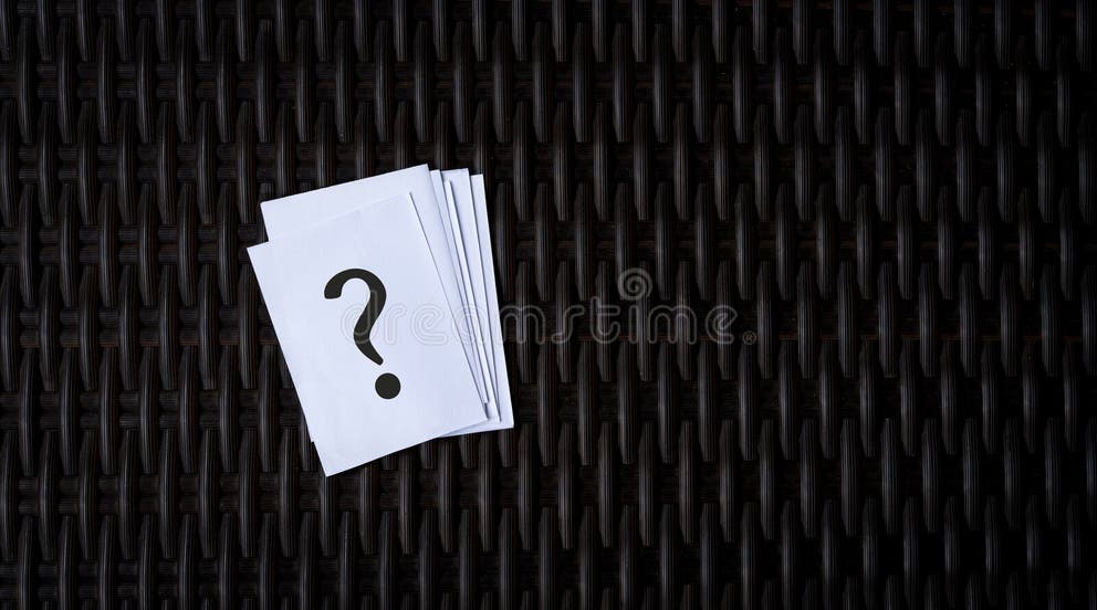 Question Mark on Stack of White Papers Stock Image - Image of ...