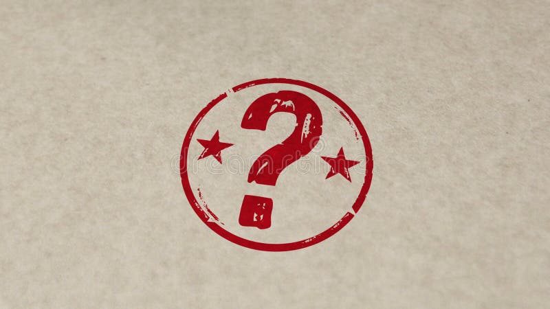 Question Mark Quest and Answers Stamp and Stamping Animation Stock ...