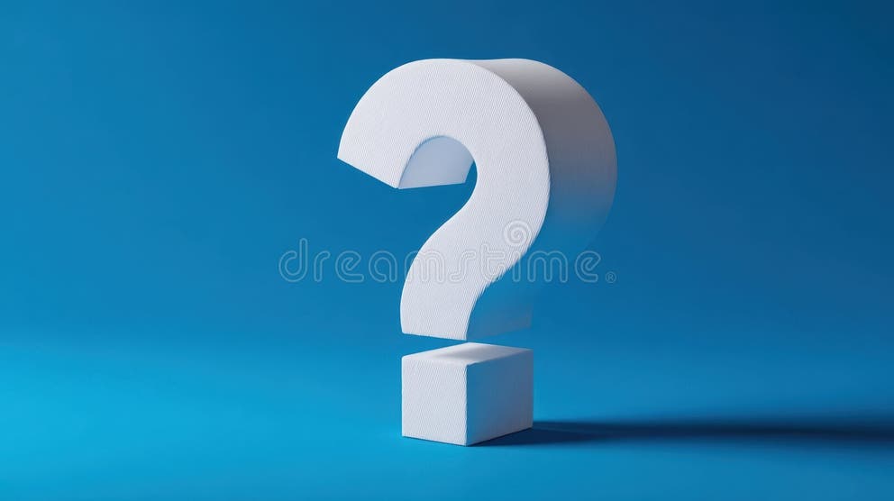 The Question Mark Standing Boldly Against a Vibrant Blue Background AI ...
