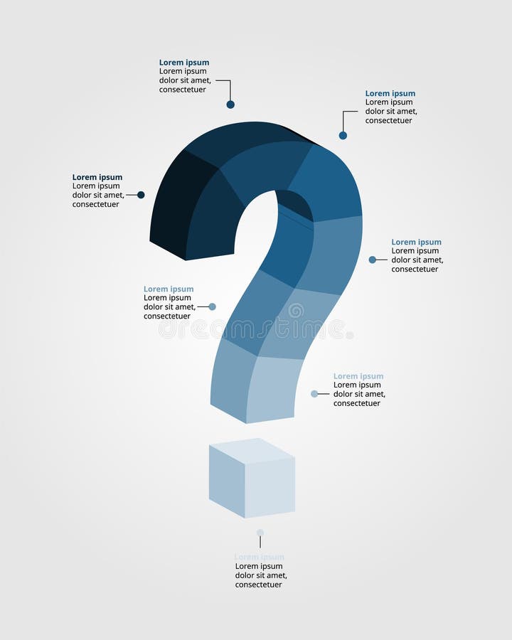 Question Mark 7 Step Template for Infographic for Presentation for 7 ...