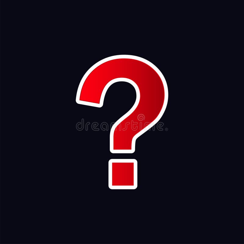 Question Mark Sticker Vector Symbol Stock Vector - Illustration of ...