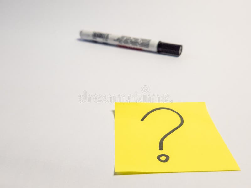 Question Mark Sticky Note Marker Problem Solving Stock Photos - Free ...