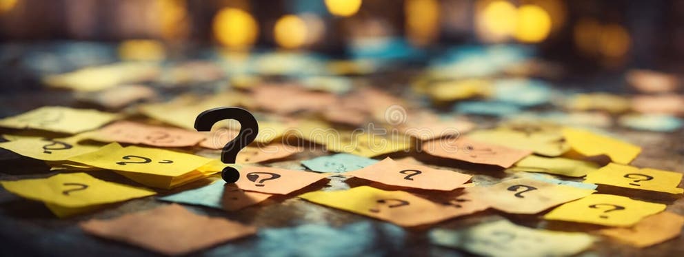 Question Mark on Sticky Note Stock Illustration - Illustration of note ...