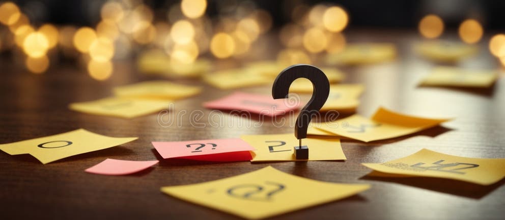 Question Mark on Sticky Note Stock Illustration - Illustration of ...