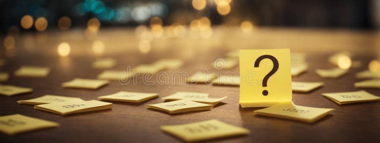 Question Mark on Sticky Note Stock Illustration - Illustration of mark ...