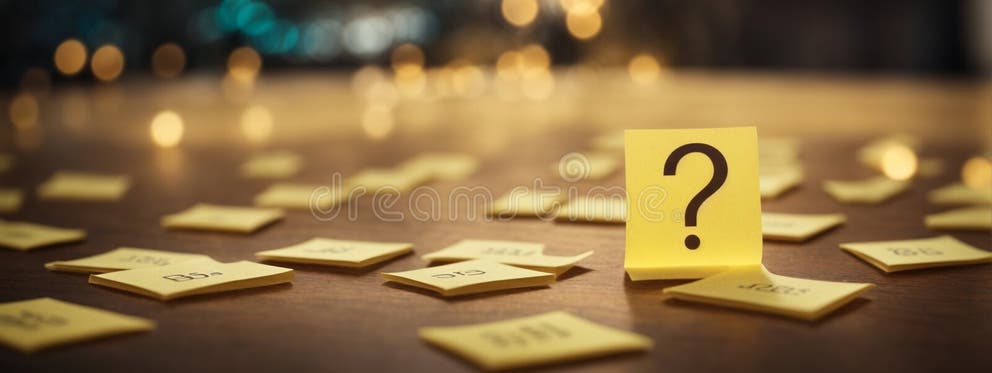 Question Mark on Sticky Note Stock Illustration - Illustration of mark ...