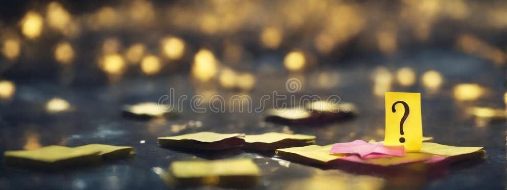 Question Mark on Sticky Note Stock Illustration - Illustration of ...