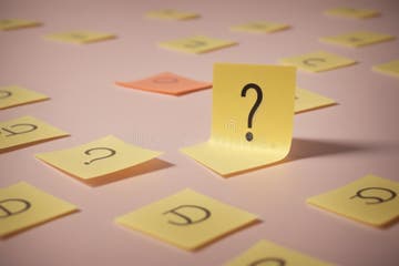 Question Mark on Sticky Note Stock Illustration - Illustration of wood ...