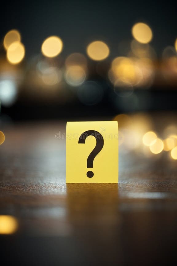 Question Mark on Sticky Note Stock Illustration - Illustration of ...