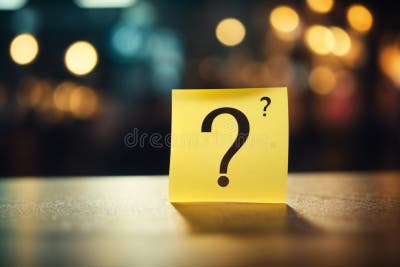 Question Mark on Sticky Note Stock Illustration - Illustration of note ...