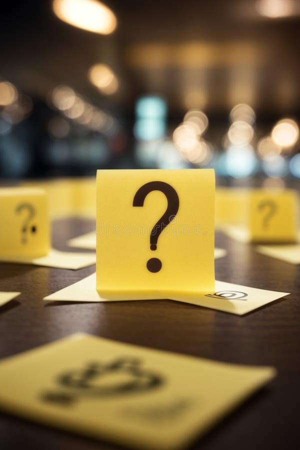 Question Mark on Sticky Note Stock Illustration - Illustration of ...